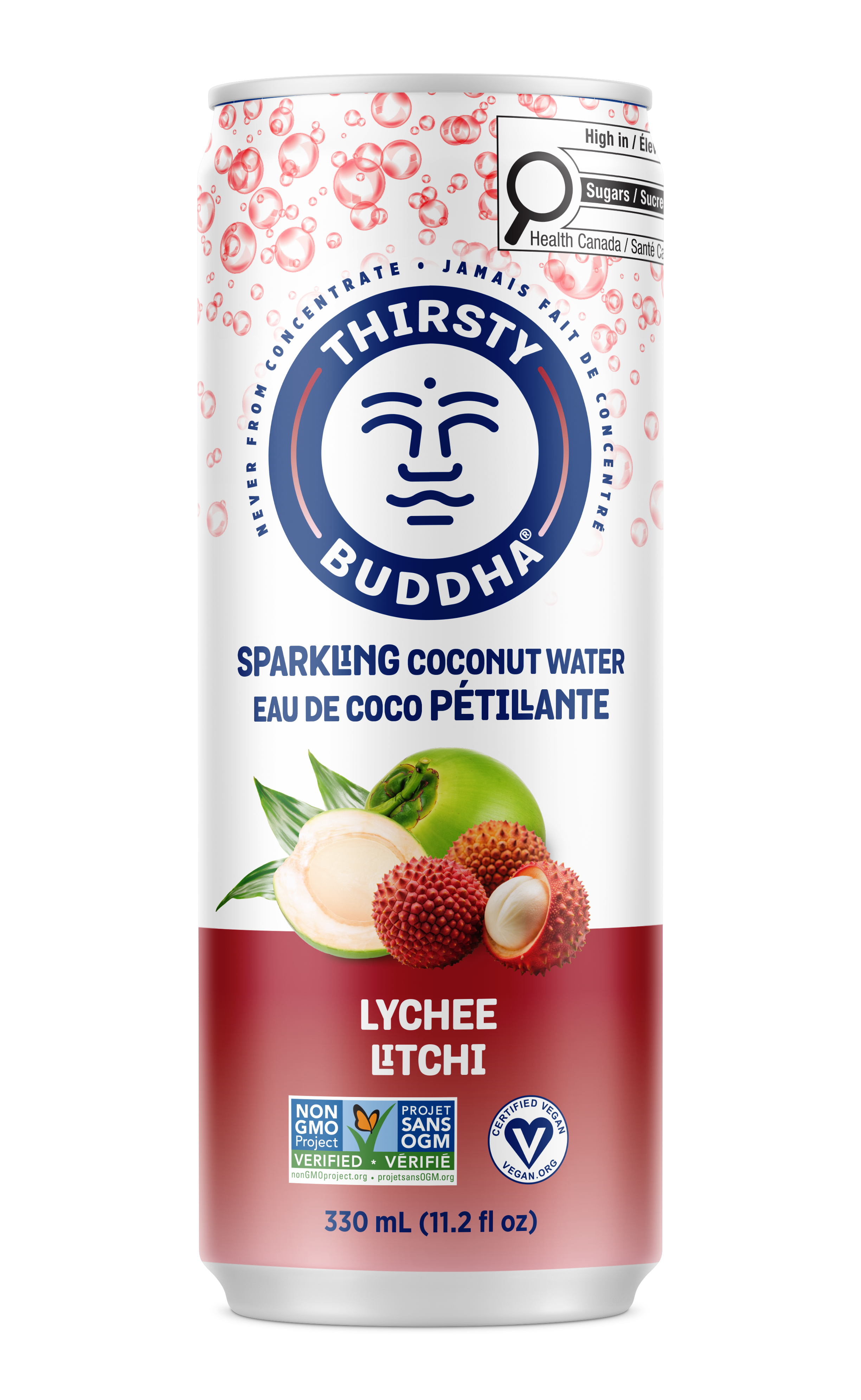 Sparkling Coconut Water with Lychee (330ml) | Non-GMO & Gluten Free